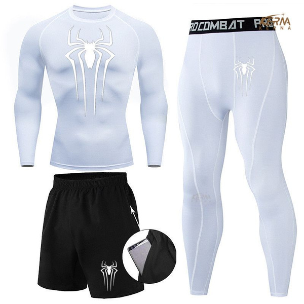 Рашгард Мужской KERNA белый Длинный, размер 48 Cooldry Корсет ММА, Единоборства свободный ...