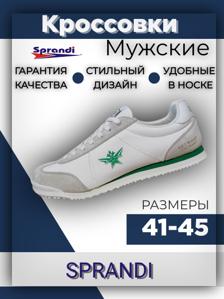 Кроссовки Мужской Sprandi Бадминтон, Бильярд, размер 43 На любой сезон Шнурки Без каблука Китай ...
