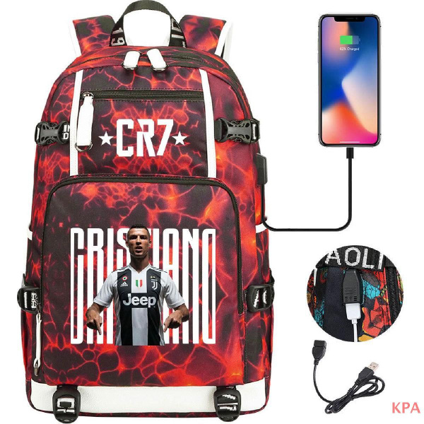 Характеристики Рюкзак школьный Football Cristiano Ronaldo USB с ...