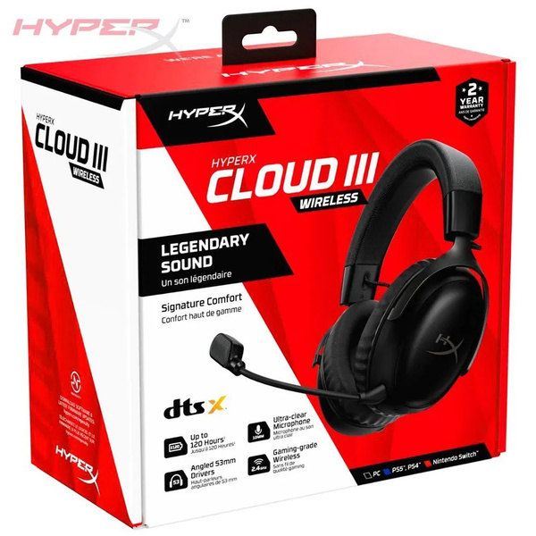 Наушники Полноразмерные HyperX Cloud 3 Wireless Беспроводное 62 HyperX Cloud 3 Wireless купить c ...