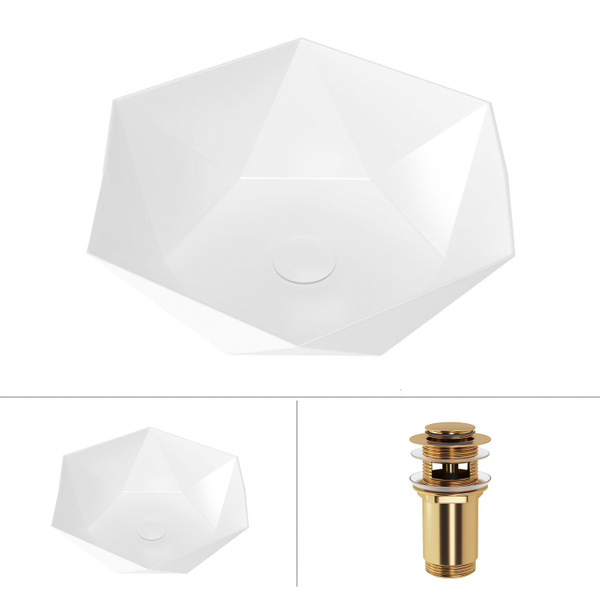 Накладная раковина для ванной Helmken 42248000 комплект 2 в 1: раковина на столешницу ...