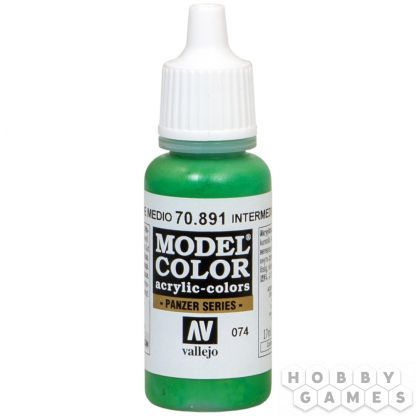 Краска Vallejo Model Color: Intermediate Green 70.891 для моделей ...