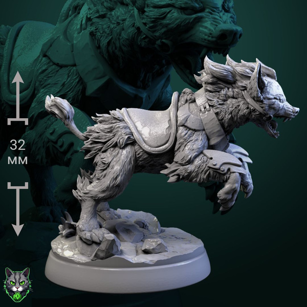 Миниатюра фигурка для настольных игр ДнД ( DnD ) Гиена (Hyena) масштаб ...