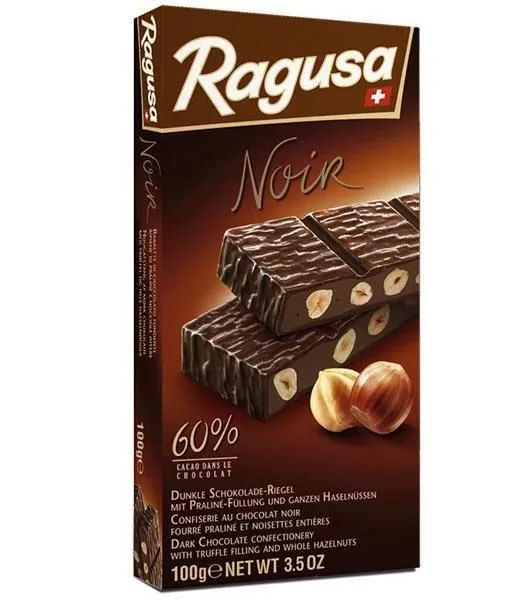 Шоколад CAMILLE BLOCH горький RAGUSA NOIR с трюфельной начинкой и ...