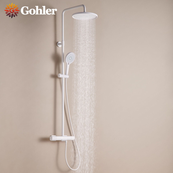 Душевая система с термостатом и тропическим душем Gohler G8411W купить ...