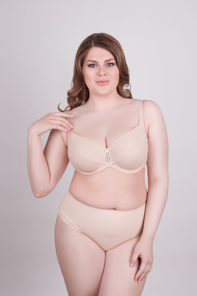 Бюстгальтер Женский Milavitsa мягкая чашка на каркасе, размер 95C телесный Полиамид, Эластан ...