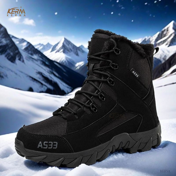 Ботинки для треккинга Мужской KERNA черный, размер 39 дезерты Зима D Шнурки Без каблука Бант ...