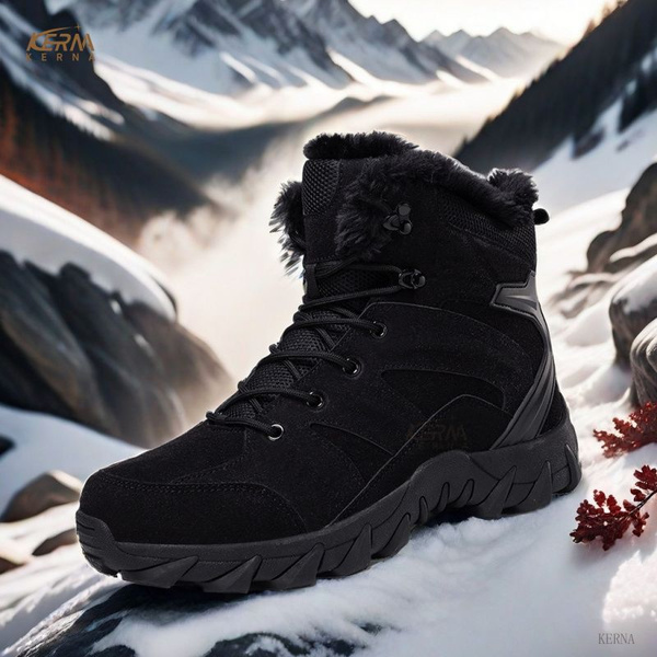 Ботинки для треккинга Мужской, Женский KERNA черный, размер 38 дезерты Зима D Шнурки Без каблука ...