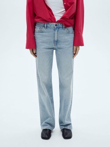 Джинсы MANGO MIAMI medium-rise straight-fit купить на OZON по низкой ...