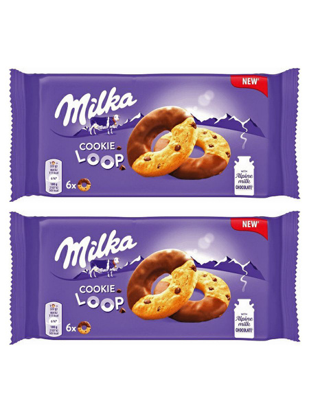 Печенье Milka Cookie Loop, 2 уп по 132 гр - купить с доставкой по выгодным ценам в интернет ...