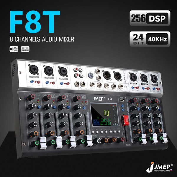 JMEP F8T 8-канальный 256DSP миксер живой сцены универсальный с ...