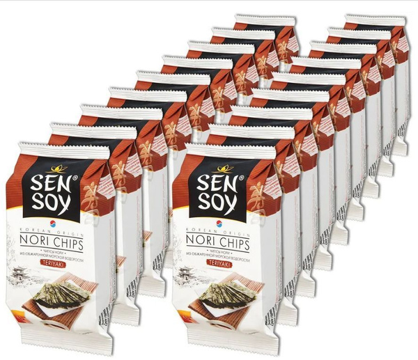 Чипсы Нори Sen Soy "Teriyaki" из морской капусты 4,5г * 36 шт. - купить ...