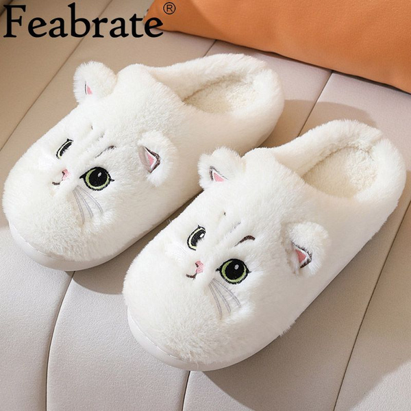 Тапочки Женский, Мужской Feabrate, размер 42, 43 белый текстурный Закрытый нос Без каблука Без ...