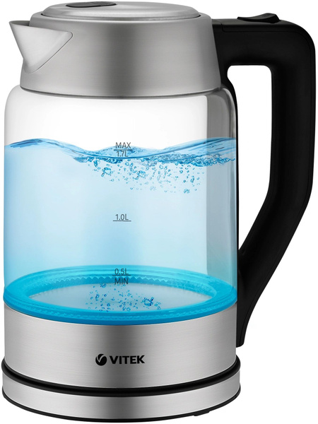 Чайник электрический Vitek VT-7043 1.7л. 2200Вт разноцветный корпус: стекло купить на OZON по ...