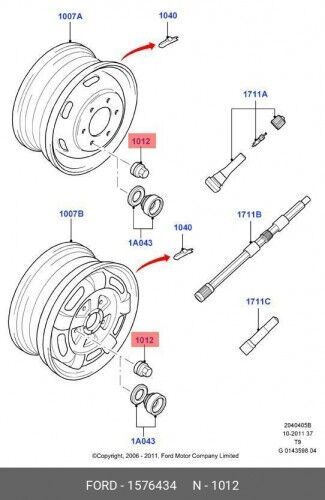 Гайка крепежная автомобильная, 1 шт. купить по выгодной цене в интернет ...