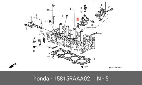 Прокладка электромагнитного клапана VTEC - Honda арт. 15815RAAA02 ...