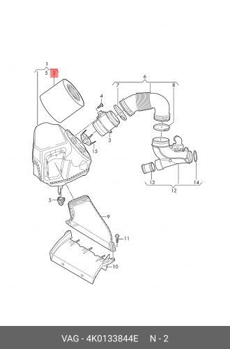 Фильтр воздушный VAG (VW/Audi/Skoda/Seat) VAG^4K0133844E - купить по ...