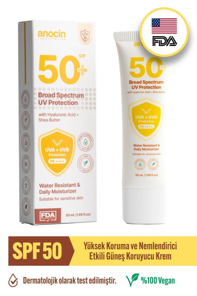 anocin Sunscreen High Protection SPF 50 Увлажняющий эффективный солнцезащитный крем 50 мл купить ...