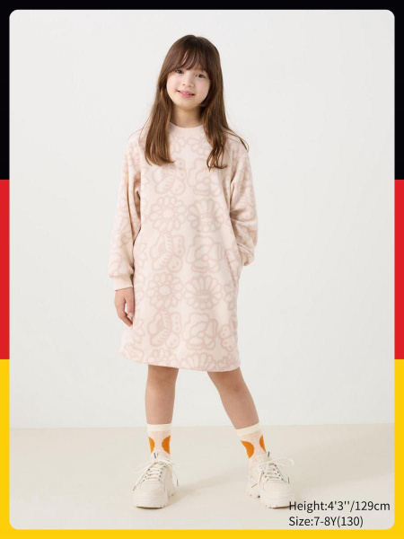 Платье UNIQLO, кремовый, 3 - 4 Jahre (110 cm), Девочки, На любой сезон, размер 110 — купить в ...