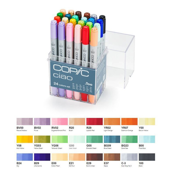 Copic Маркер Акварельный, 24 шт. купить на OZON по низкой цене (2055973379)