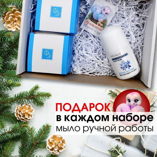 Новогодний подарок косметики бьюти бокс AQUA № 6 из трех средств ...