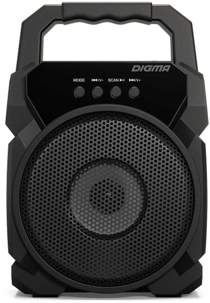 Колонка портативная Digma D-PS1500, 10Вт, черный Функция TWS sp1500b ...