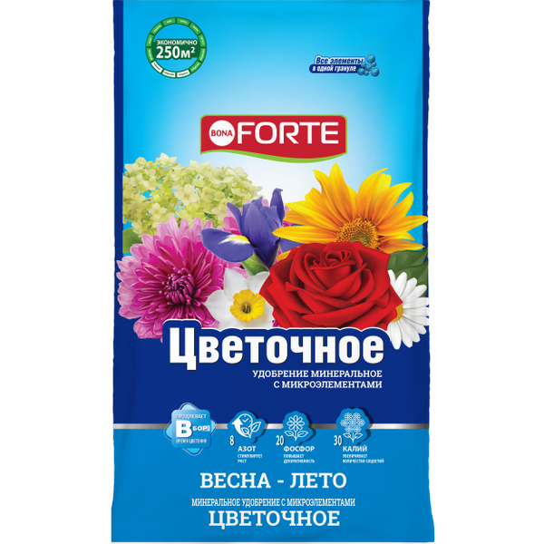Удобрение для садовых цветов комплексное микроэлементами Бона Форте ...