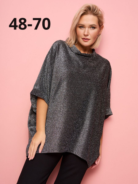 Туника Женский SPARADA Три четверти серебристый, размер 52, 54 Россия Без застежки купить c ...