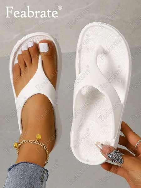Сланцы Женский Feabrate, размер 40 EVA Круглый нос, Толстая подошва Без застёжки Лето купить c ...