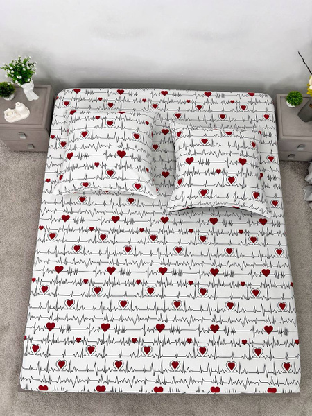 Простыня Простыни на резинке бязь 90, 90x200, белый, черный купить c ...