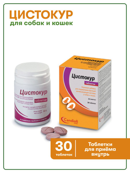 Цистокур, кормовая добавка для поддержания функции почек у собак и ...