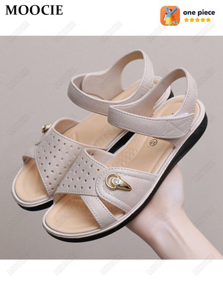 Босоножки Женский MOOCIE Без каблука ABS пластик, Искусственная кожа, размер 37 Толстая подошва ...