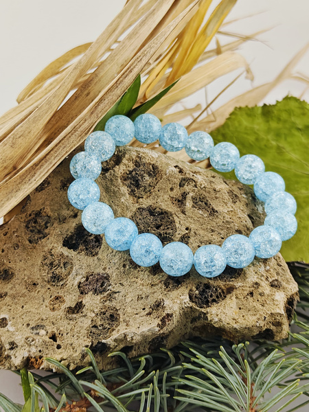 Браслет. Кварц голубой. Камни, бусины 10мм купить на OZON по низкой ...