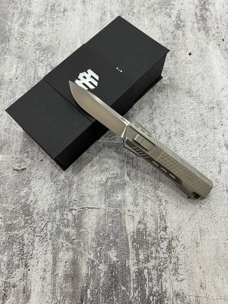 Гравитационный нож Remette Sharp Leopard сталь M390, рукоять Sandblast ...