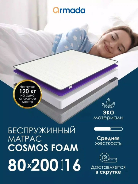 Матрас Armada Беспружинный, Беспружинный, 80x200 см купить c доставкой на OZON по низкой цене ...