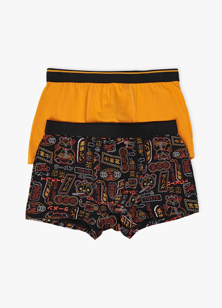 Трусы Мужской FUNDAY боксеры Текстиль черный, размер 52, 54 Китай Повседневный Разноцветный ...