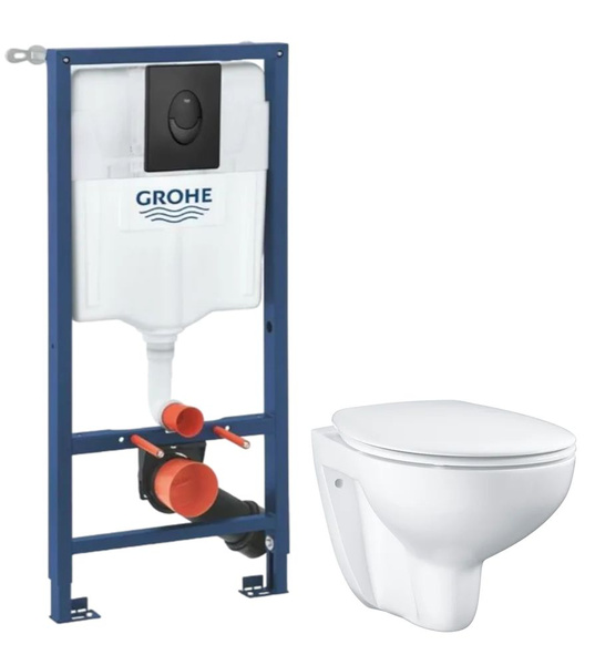 Комплект Унитаз подвесной Grohe Bau Ceramic 39351000 безободковый ...