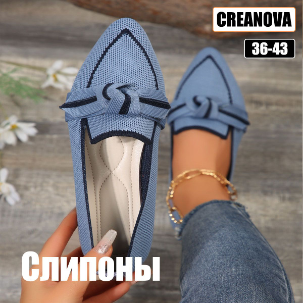 Слипоны Женский CREANOVA Ткань, размер 39 Лето купить c доставкой на OZON по низкой цене ...