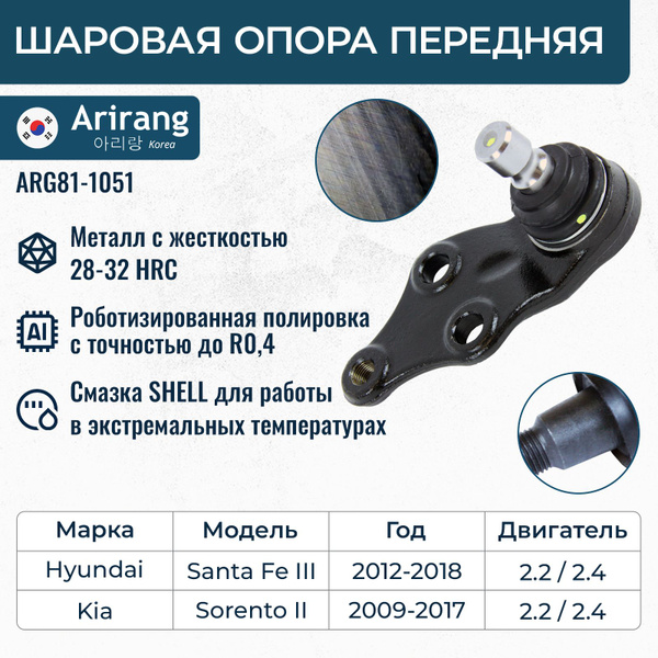 Шаровая опора Kia Sorento 2, Киа Соренто 2 / OEM 545302P100 купить c ...