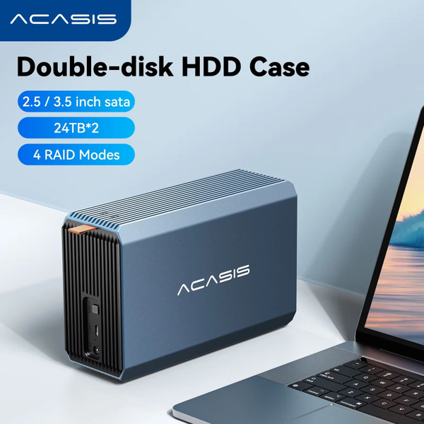 Корпус для жесткого диска Acasis EC-7352 USB-C с двумя отсеками 2,5 / 3 ...