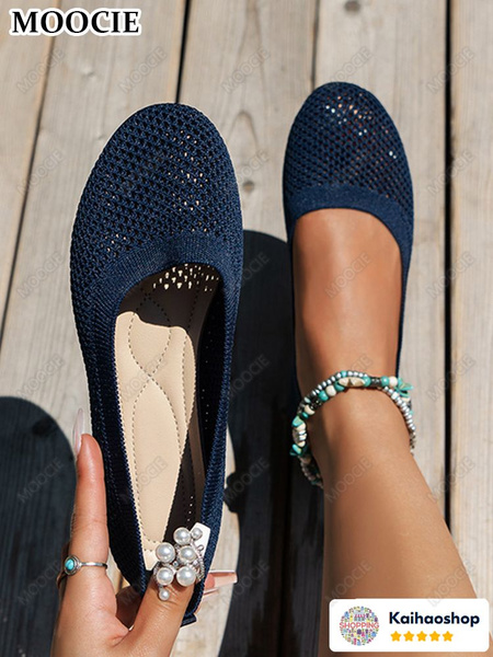 Мокасины Женский MOOCIE суровый темно-синий, размер 42 Без застёжки Лето купить c доставкой на ...