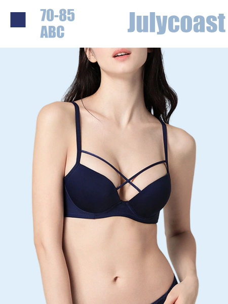 Бюстгальтер Женский July coast бралетт, на косточках, размер 85B, 85C темно-синий Капрон, Лавсан ...