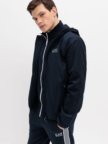 Куртка Мужской EA7 темно-синий Полиэстер, размер 52, 54 Демисезон Без наполнителя Китай купить c ...