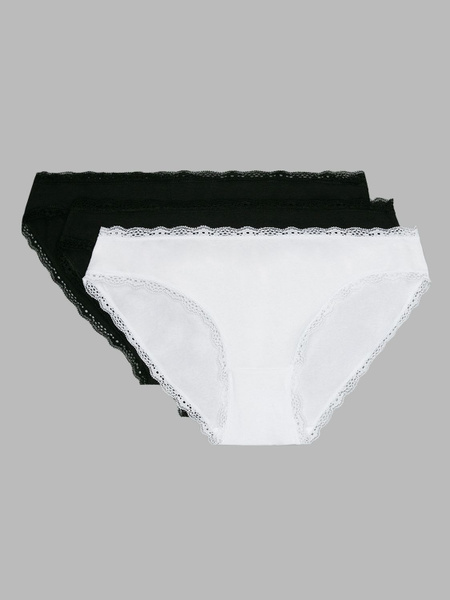 Комплект трусов Женский OVS слипы Хлопок, Эластан разноцветный, размер 42, 44 Средняя Китай ...