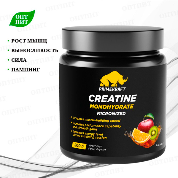 Креатин моногидрат микронизированный PRIMEKRAFT Creatine Monohydrate Micronized,Фруктовый пунш ...