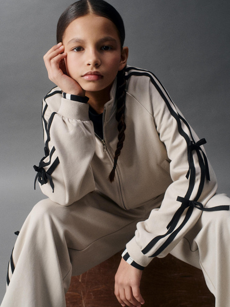 Толстовка Девочки SELA серо-бежевый, размер 164 Китай купить c доставкой на OZON по низкой цене ...