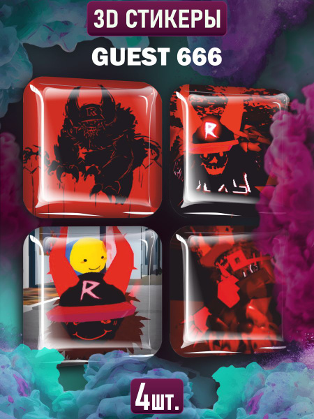 Наклейки на телефон 3D стикеры Guest 666 Forsaken roblox купить на OZON по низкой цене (1940597776)
