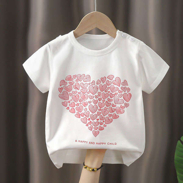 Футболка Мальчики, Девочки SYJWY разноцветный Короткий, размер 100 Синтетика Животные ...