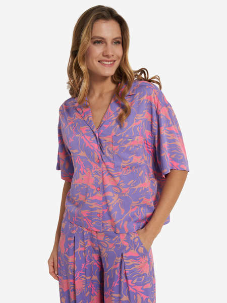 Рубашка Женский Termit разноцветный Вискоза, размер 42, 44 Пуговицы Бангладеш купить c доставкой ...