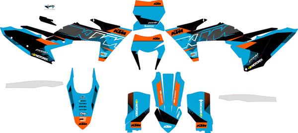 Графика на мотоцикл КТМ (2024) GR8, KEWS, HENGJIAN (толщина 600 мкм) Sea wave купить на OZON по ...